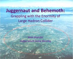 Juggernaut and Behemoth: Grappling with the Enormity of Large Hadron ...