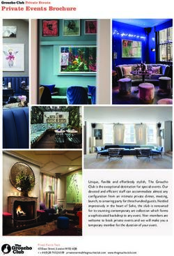 Private Events Brochure - Groucho Club Private Events