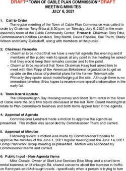 DRAFT**TOWN OF CABLE PLAN COMMISSION**DRAFT