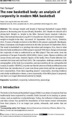 The new basketball body: an analysis of corporeity in modern NBA ...