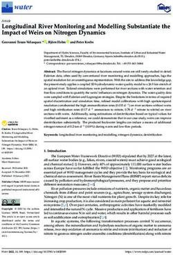 Longitudinal River Monitoring and Modelling Substantiate the Impact of ...