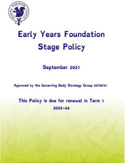Early Years Foundation Stage Policy - September 2021 This Policy is due ...