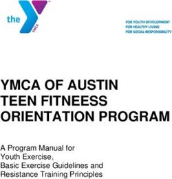 YMCA OF AUSTIN TEEN FITNEESS ORIENTATION PROGRAM - A Program Manual for ...