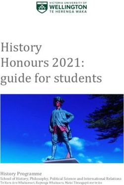 History Honours 2021: guide for students - History Programme School of ...