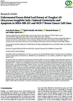 Unfermented Freeze-Dried Leaf Extract of Tongkat Ali (Eurycoma ...
