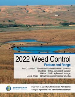 2022 Weed Control Pasture and Range - SDSU Extension