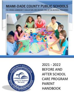 BEFORE AND AFTER SCHOOL CARE PROGRAM PARENT 2021 - 2022 - MIAMI-DADE ...