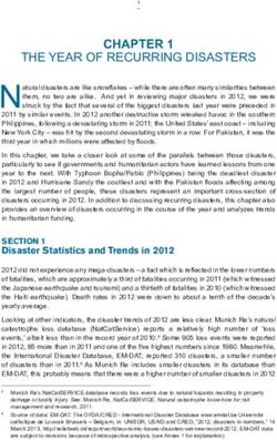 THE YEAR OF RECURRING DISASTERS