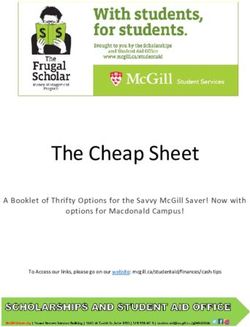 THE CHEAP SHEET A BOOKLET OF THRIFTY OPTIONS FOR THE SAVVY MCGILL SAVER ...