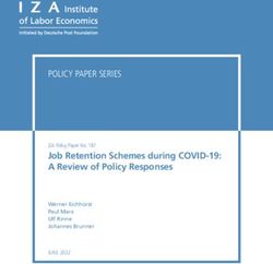 POLICY PAPER SERIES Job Retention Schemes during COVID-19: A Review of ...