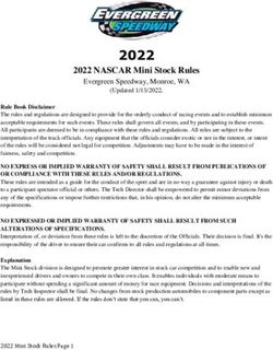 2022 2022 NASCAR Mini Stock Rules - Evergreen Speedway, Monroe, WA