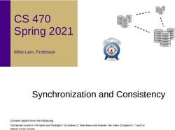 CS 470 Spring 2021 Synchronization and Consistency