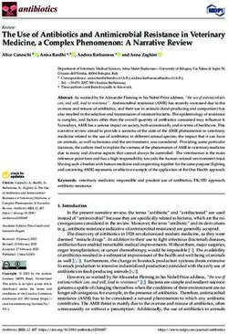 The Use of Antibiotics and Antimicrobial Resistance in Veterinary ...