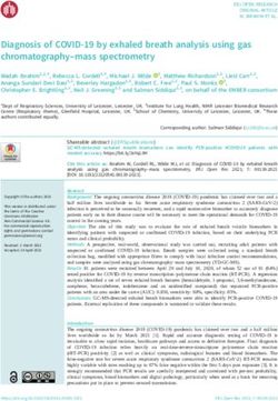 Diagnosis of COVID-19 by exhaled breath analysis using gas ...