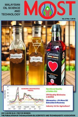 MALAYSIAN OIL SCIENCE AND TECHNOLOGY - MOSTA