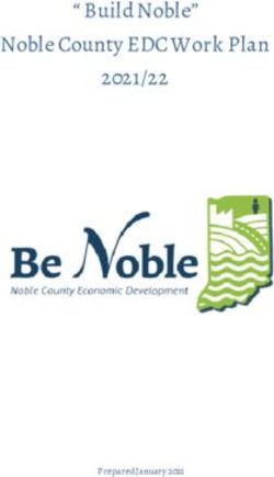 " Build Noble" Noble County EDC Work Plan 2021/22 - Prepared January 2021