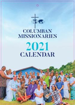 2021 CALENDAR MISSIONARIES