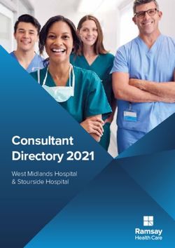 Consultant Directory 2021 - West Midlands Hospital & Stourside Hospital