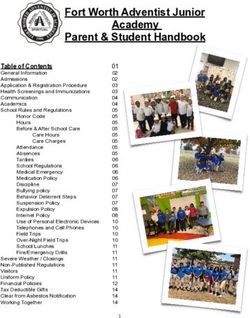 Fort Worth Adventist Junior Academy Parent & Student Handbook - Fort ...