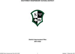 SOUTHWEST INDEPENDENT SCHOOL DISTRICT - District Improvement Plan 2021 ...