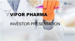 VIFOR PHARMA INVESTOR PRESENTATION