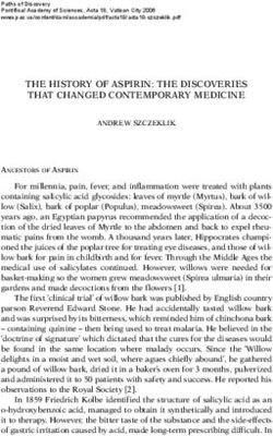 THE HISTORY OF ASPIRIN: THE DISCOVERIES THAT CHANGED CONTEMPORARY MEDICINE