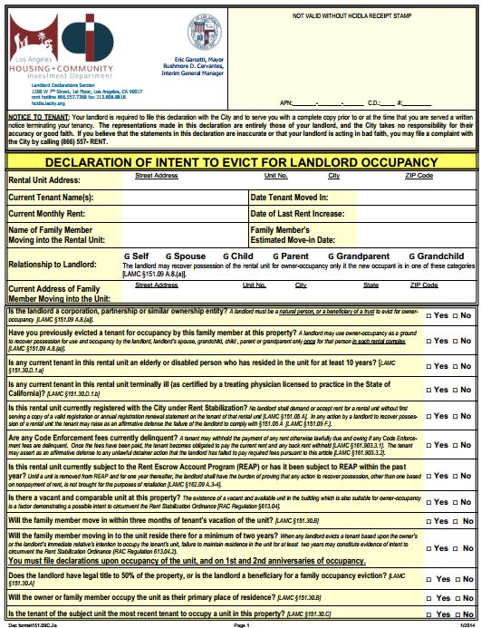 Rent Stabilization Ordinance - Evictions & Tenant Buyout Notification ...