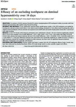 Efficacy of an occluding toothpaste on dentinal hypersensitivity over ...