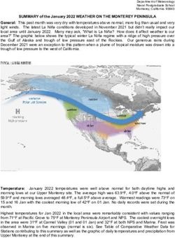 SUMMARY of the January 2022 WEATHER ON THE MONTEREY PENINSULA