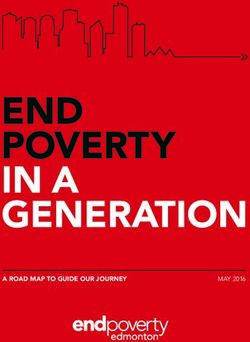 END POVERTY IN A GENERATION - A ROAD MAP TO GUIDE OUR JOURNEY MAY 2016 ...