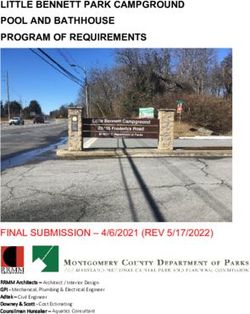 LITTLE BENNETT PARK CAMPGROUND POOL AND BATHHOUSE PROGRAM OF REQUIREMENTS