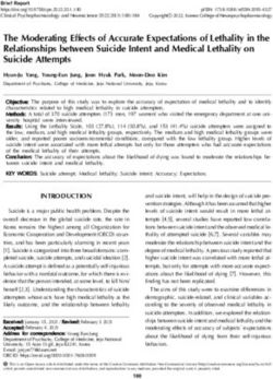 The Moderating Effects of Accurate Expectations of Lethality in the ...