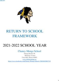 RETURN TO SCHOOL FRAMEWORK 2021-2022 SCHOOL YEAR - Chaney-Monge School
