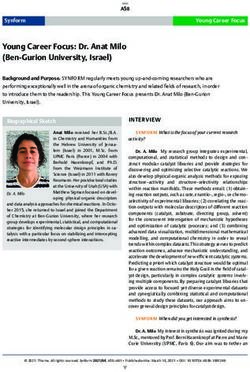 Young Career Focus: Dr. Anat Milo (Ben-Gurion University, Israel)