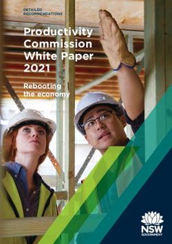 Productivity Commission White Paper 2021 - Rebooting the economy ...