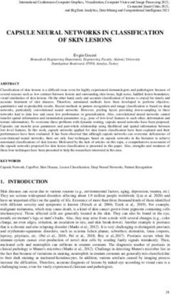 CAPSULE NEURAL NETWORKS IN CLASSIFICATION OF SKIN LESIONS