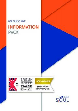 INFORMATION PACK FOR OUR CLIENT 2019 - 2021 - SEOUL RESIDENTIAL