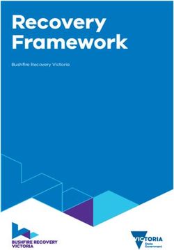 Recovery Framework Bushfire Recovery Victoria - Victorian Government