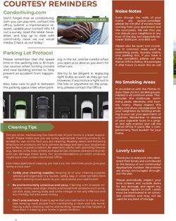 COURTESY REMINDERS - Condor Living