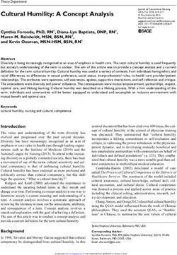 Cultural Humility: A Concept Analysis - School of Social Work