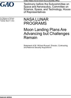 NASA LUNAR PROGRAMS Moon Landing Plans Are Advancing but Challenges Remain