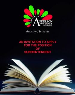 Anderson, Indiana AN INVITATION TO APPLY FOR THE POSITION OF ...