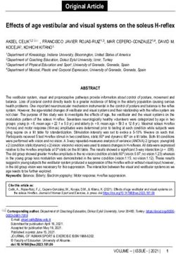 Original Article Effects of age vestibular and visual systems on the ...