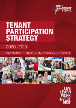 TENANT PARTICIPATION STRATEGY - 2020-2025 INVOLVING TENANTS - IMPROVING ...