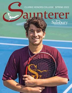 CLARKE HONORS COLLEGE SPRING 2022 - Salisbury University