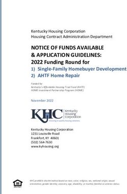NOTICE OF FUNDS AVAILABLE & APPLICATION GUIDELINES