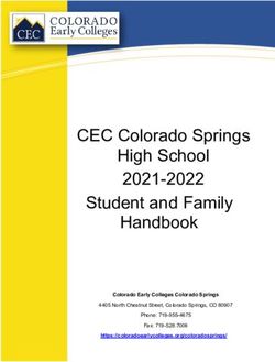 CEC Colorado Springs High School 2021-2022 Student and Family Handbook