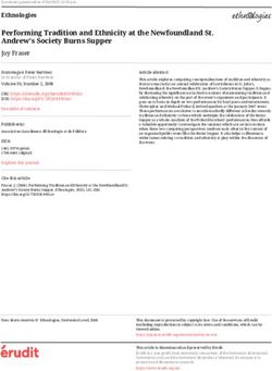 Performing Tradition and Ethnicity at the Newfoundland St. Andrew's ...