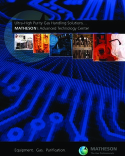 Ultra-High Purity Gas Handling Solutions MATHESON's Advanced Technology ...