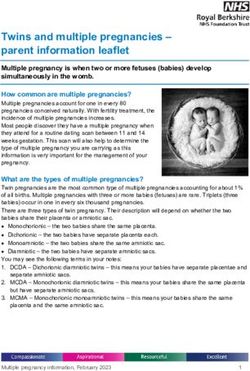Twins and multiple pregnancies - parent information leaflet